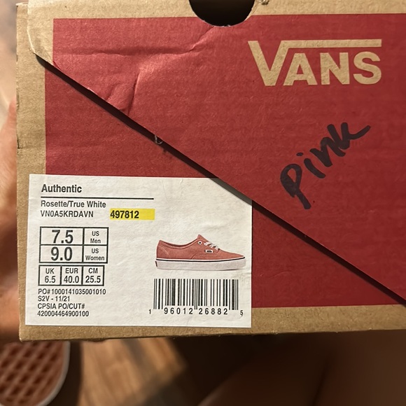 Vans | Shoes | Vans Pink Authentic Rose Pink | Poshmark